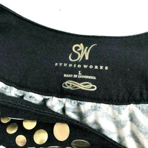 Studio Works | Tops | Studio Works Womens Sleeveless Zebra Striped Top ...